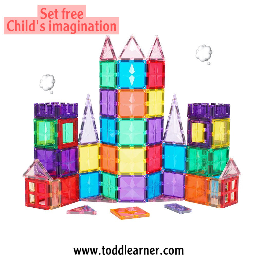 Magnetic building blocks toy- Educational STEM Toy-100 Pcs – D&H ...